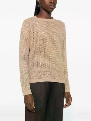 Fabiana Filippi Open-knit Sequined Sweater