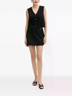 Guess Button Detail Pinstripe Top