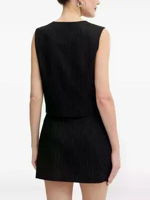 Guess Button Detail Pinstripe Top