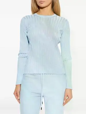 Versace Ribbed Knit Crewneck Top