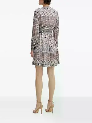 Hale Bob Floral Print V-neck Mini Dress