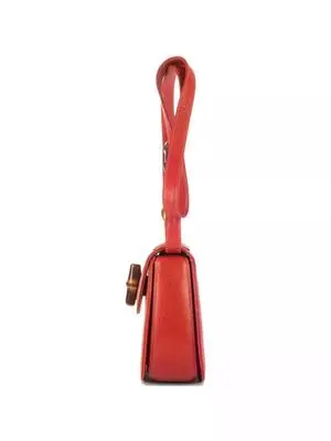 Gucci Bamboo Handle Shoulder Bag - Red