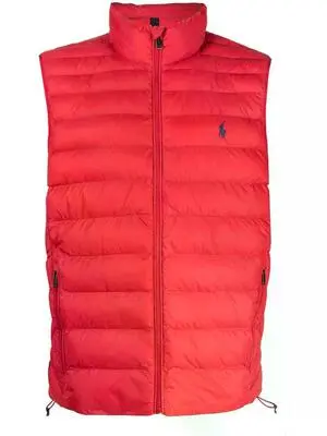 Polo Ralph Lauren Polo Ralph Lauren Embroidered Logo Quilted Gilet Red