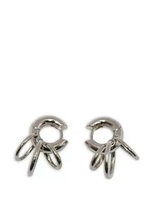 PANCONESI Tone Hoop Earrings With Piercing Detail - Silver