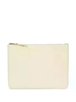 Comme Des Garçons Leather Zip Wallet - Neutrals