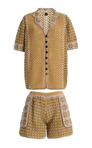 Akoia Swim Exclusive Moa Crocheted Cotton Short Set - Multi