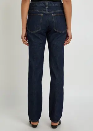 Khaite Farley Slim Straight-leg Jeans In Benson Wash