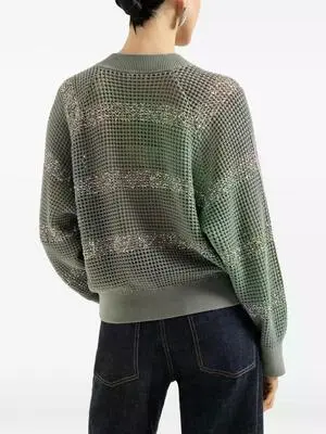 Brunello Cucinelli Zip-up Cardigan With Striped Detailing