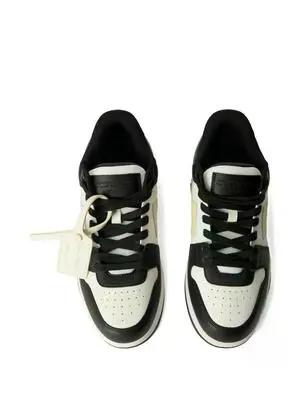 Off-White Lace-up Branded Heel Sneakers - Black
