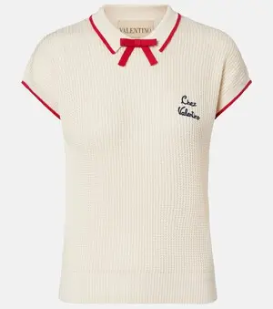 Valentino Garavani Chez Cotton-blend Sweater - Beige