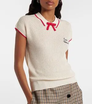 Valentino Garavani Chez Cotton-blend Sweater - Beige