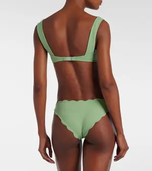 Marysia North Scalloped Bikini Top - Green