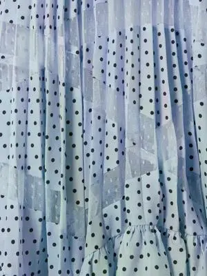 Claudie Pierlot Polka Dot Lace Midi Skirt - Blue