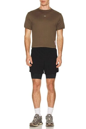 Satisfy Auralite Pleated Tee Shirt - Olive