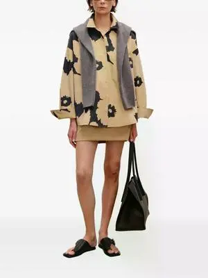LESS Floral Print Long Sleeve Shirt