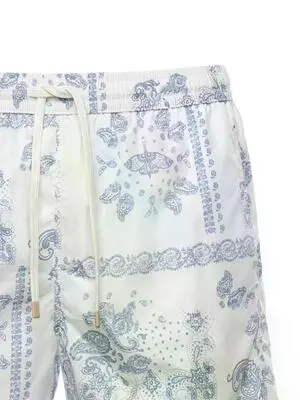 Eleventy Paisley-print Swim Shorts - White