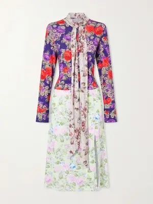 Acne Studios Floral-print Crepe Midi Dress - Multi