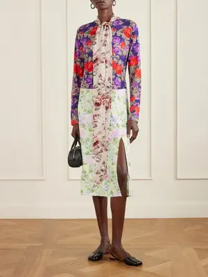 Acne Studios Floral-print Crepe Midi Dress - Multi