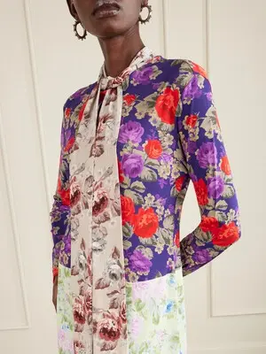 Acne Studios Floral-print Crepe Midi Dress - Multi