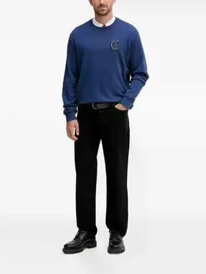 Just Cavalli Logo-patch Crew-neck Sweatshirt