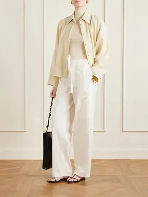 JIL SANDER Cotton-poplin Cargo Pants - Neutrals
