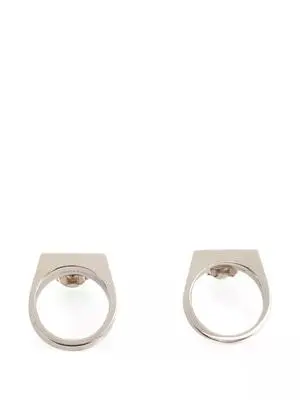 MAISON MARGIELA Tone Ring Earrings - Silver