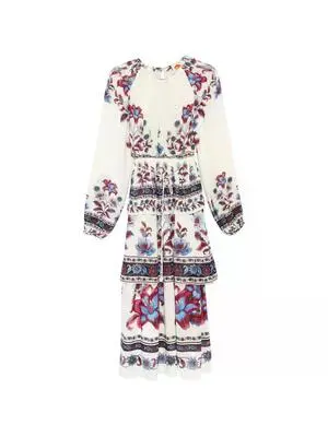 Farm Rio Malu Winter Floral-print Maxi Dress