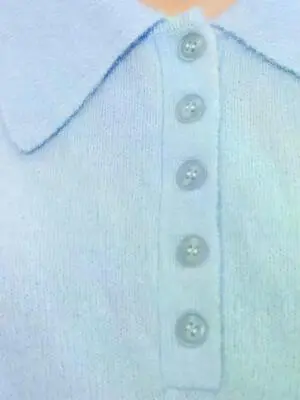 GESTUZ Collared Polo Top - Blue