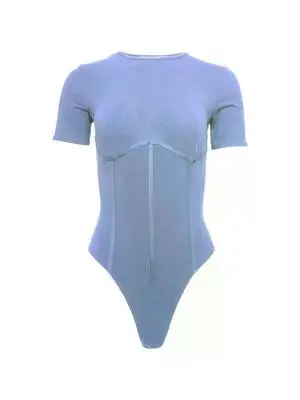 FLEUR DU MAL Fleur Du Mal Seam Detail T-Shirt Bodysuit Blue