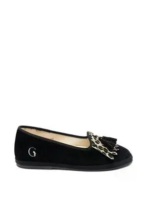 GONDOLINA Olympia Tassel Loafers With Leopard Print Detail