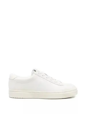 Emporio Armani Leather Logo Detail Sneakers