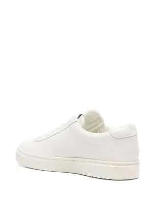 Emporio Armani Leather Logo Detail Sneakers