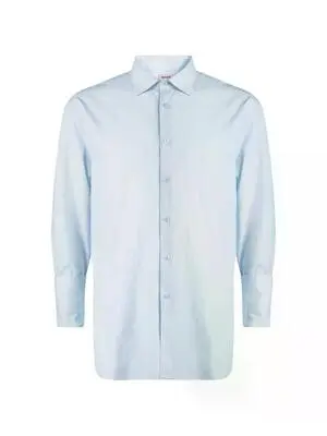 Kenzo Point-collar Cotton Shirt - Blue