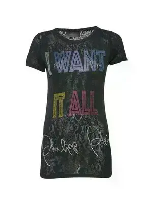 Philipp Plein Studded Snake Print T-shirt