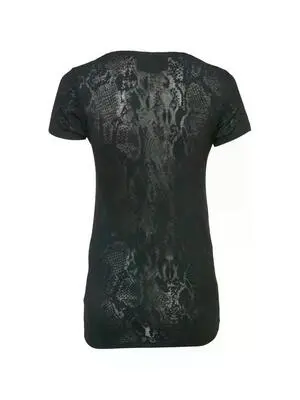 Philipp Plein Studded Snake Print T-shirt