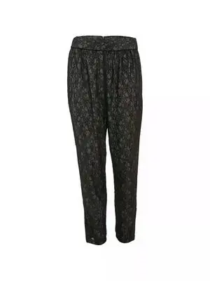 Alice + Olivia Floral Lace Trousers - Black