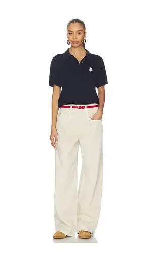 Isabel Marant Étoile Althea Knit Polo Top - Navy