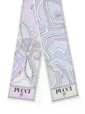 Emilio Pucci Labirinto Orchidee-print Silk Scarf