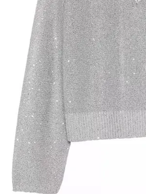 Patrizia Pepe V-neck Sequin Embellished Sweater