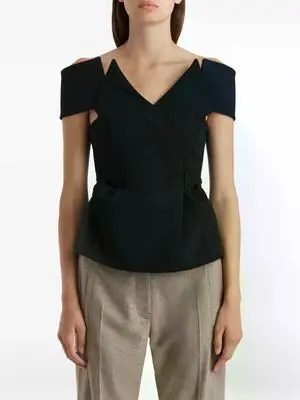 Khaite Verone Cut-out Blouse - Black