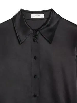 JOSEPH Cuffed Blouse - Black