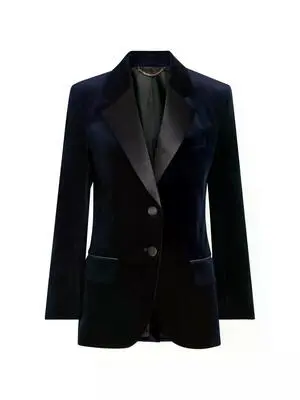 Victoria Beckham Lapel Button Jacket - Blue