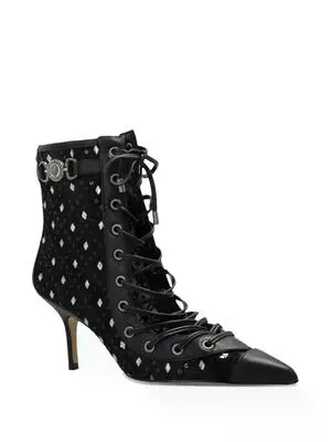 Kurt Geiger Mansion Corset Lace-up Ankle Boots - Black