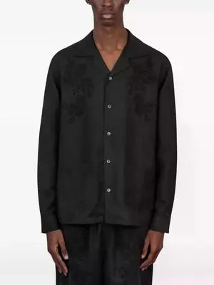 BAZISZT Flower-embroidered Shirt