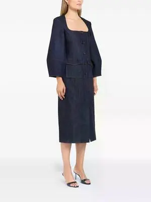 Florence & Fortitude Square Neck Button Dress