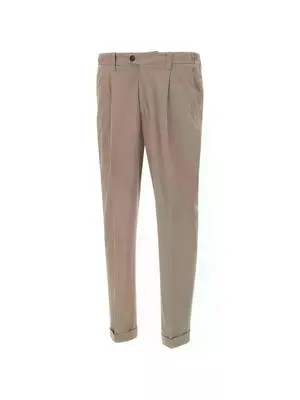 DEVORE INCIPIT Devoré Pleated Detail Trousers - Neutrals