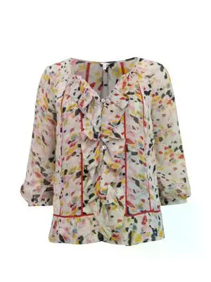 Diane Von Furstenberg Marlene Ruffled Blouse