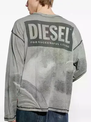 DIESEL® Logo-print Long-sleeve T-shirt