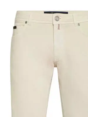 BILLIONAIRE Leather Detail Jeans