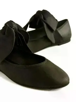REFORMATION Talia Ballet Flats With Bow Detailing